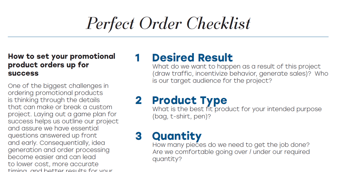 Get the Perfect Order Checklist